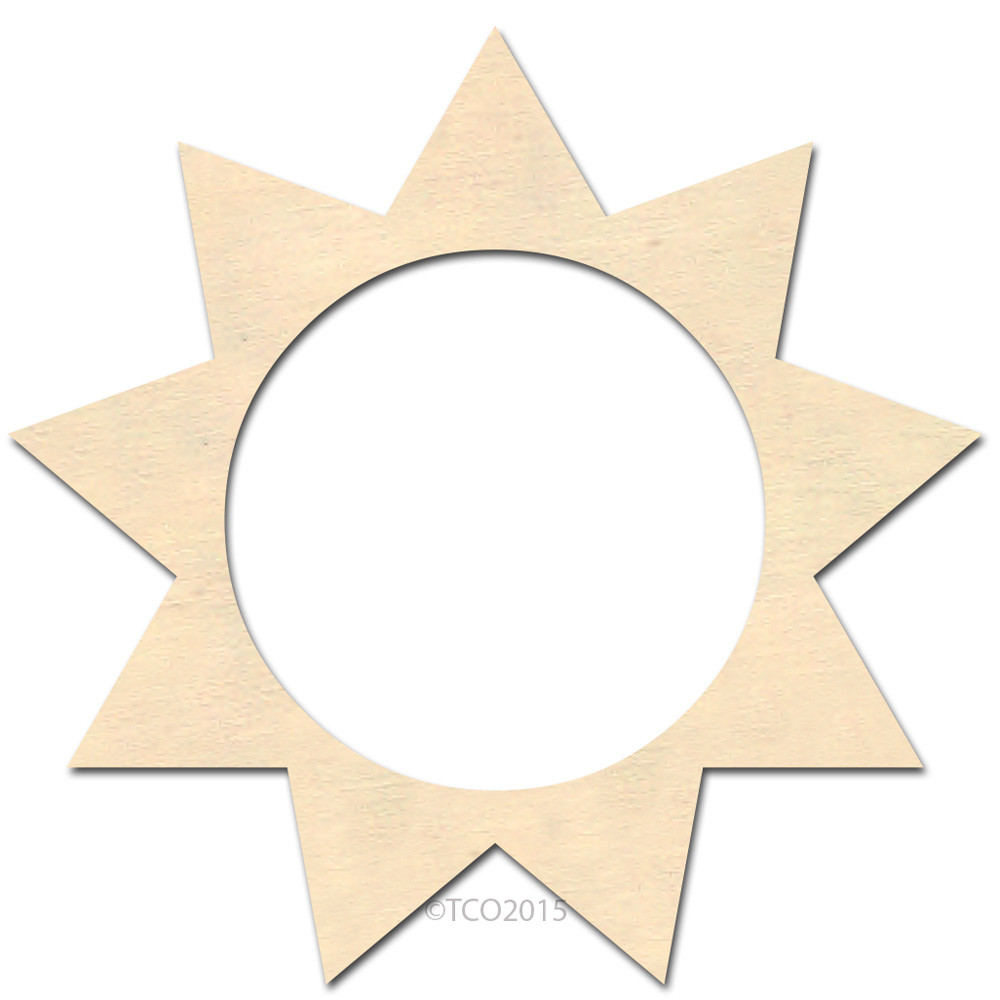 Wooden Shape| 4-in| (Sun) Shape