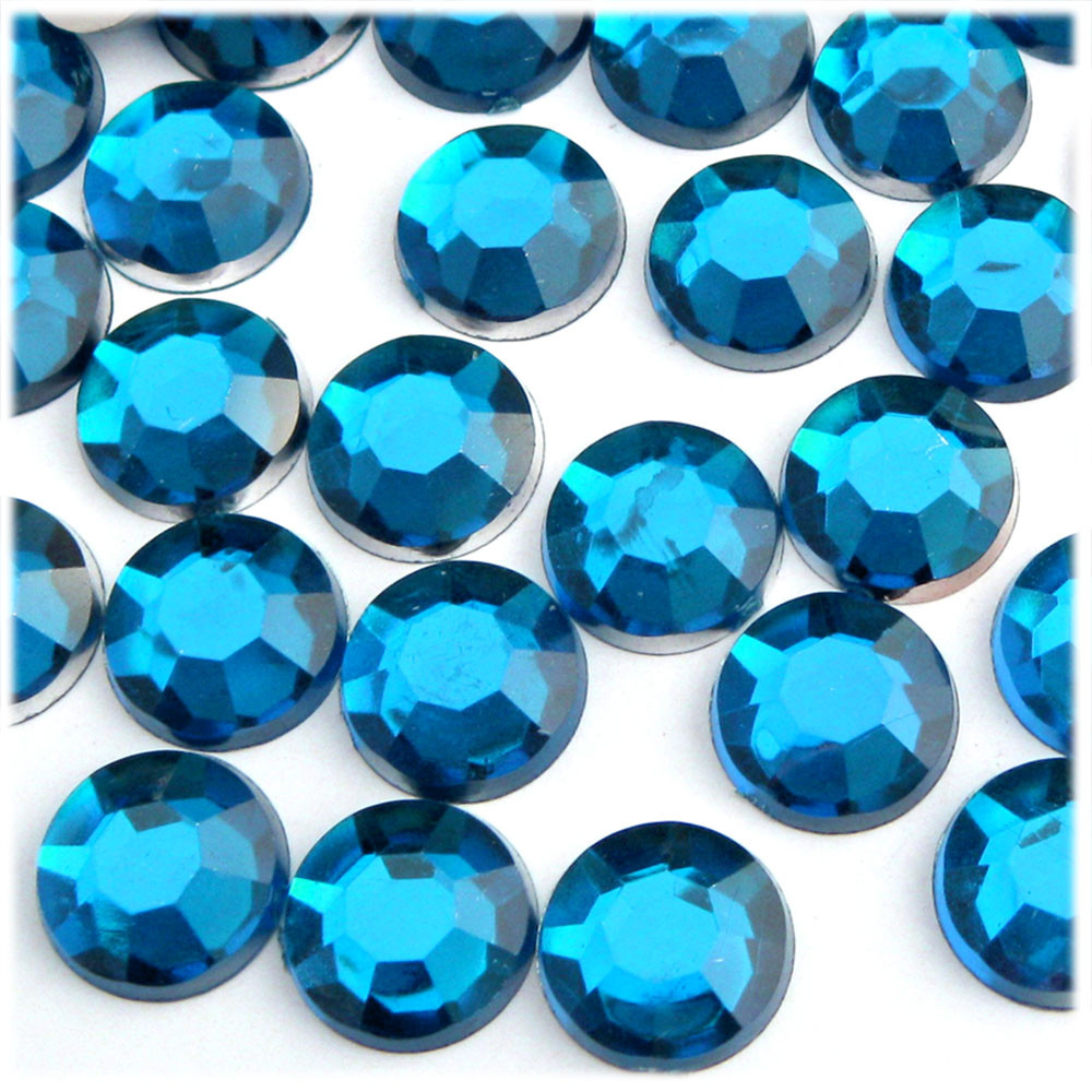 Rhinestones| Flatback| Round| 14mm| 72-pc | Aqua Blue| The Crafts Outlet