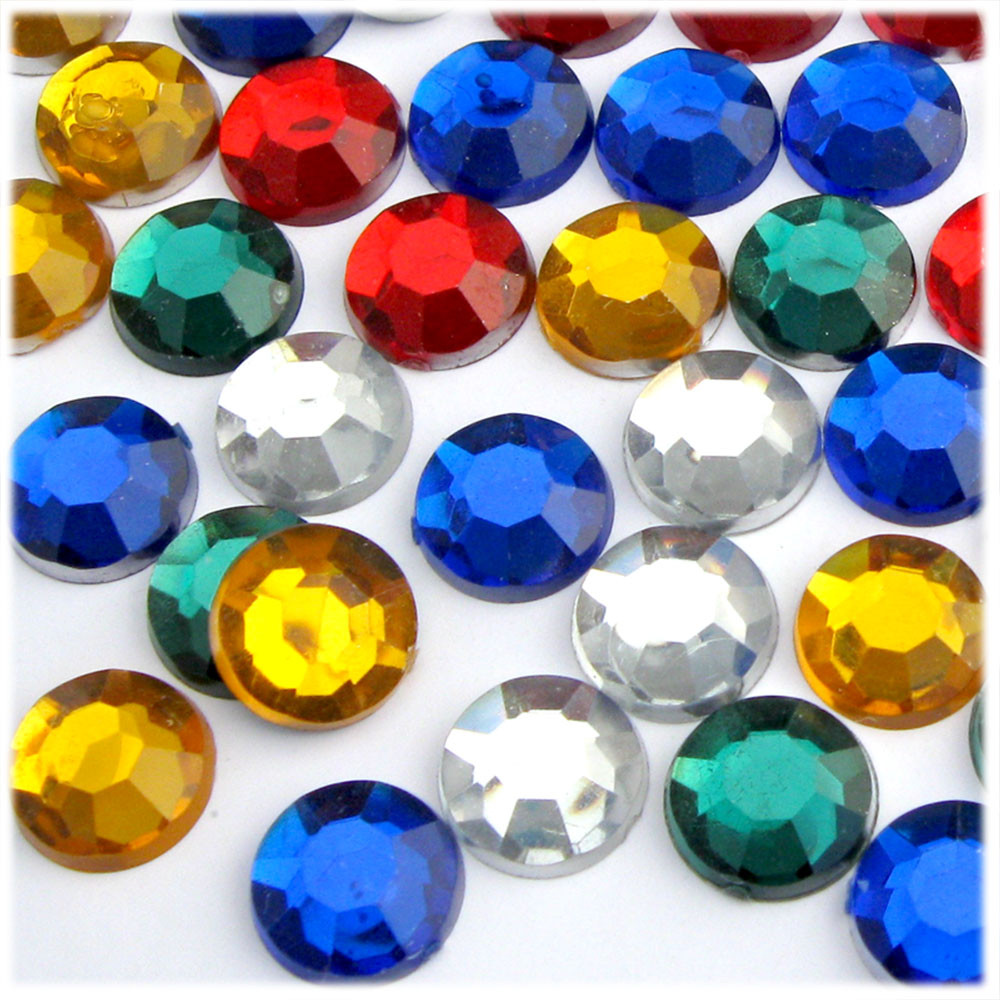 Rhinestones| Flatback| Round| 14mm| 1000-pc | Mixed Colors| The Crafts ...