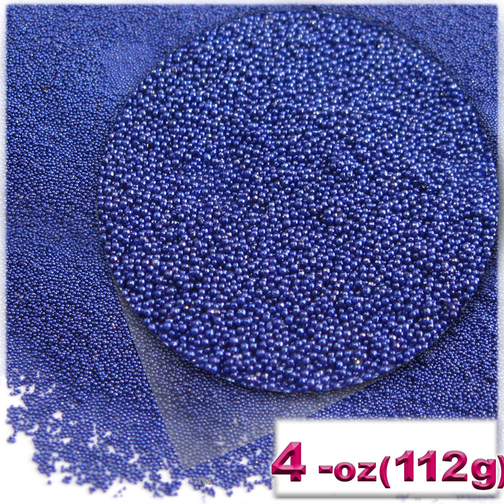 Glass Beads | Microbeads | Opaque | 0.6mm | 4OZ | Royal Blue | Crafts ...
