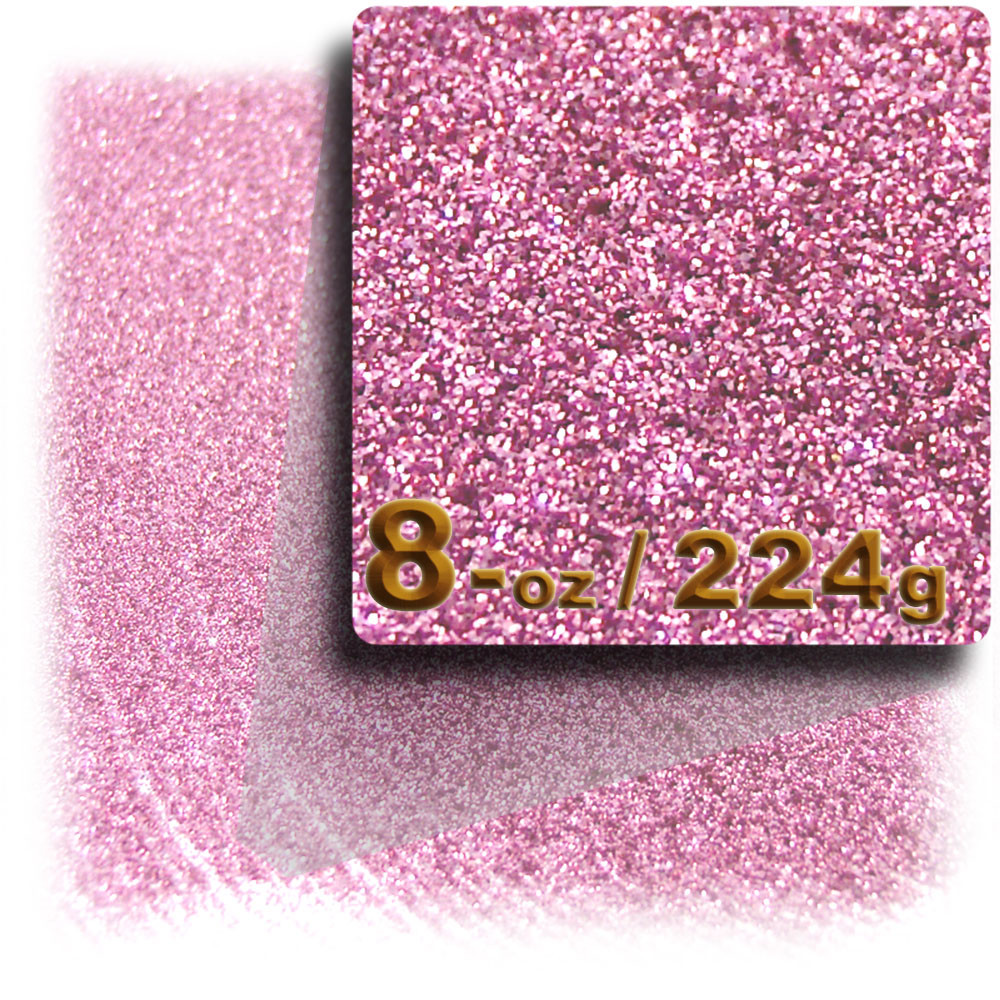 Glitter| Metallic| Fine| 0.008in| 8-OZ| Pink
