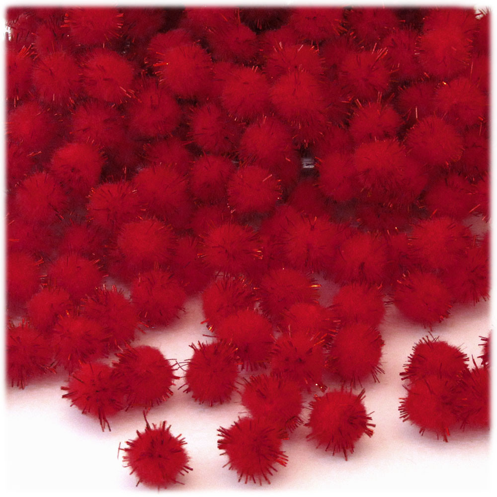 Pom Pom | 12mm | 1,000-pc | Red | Crafts Outlet