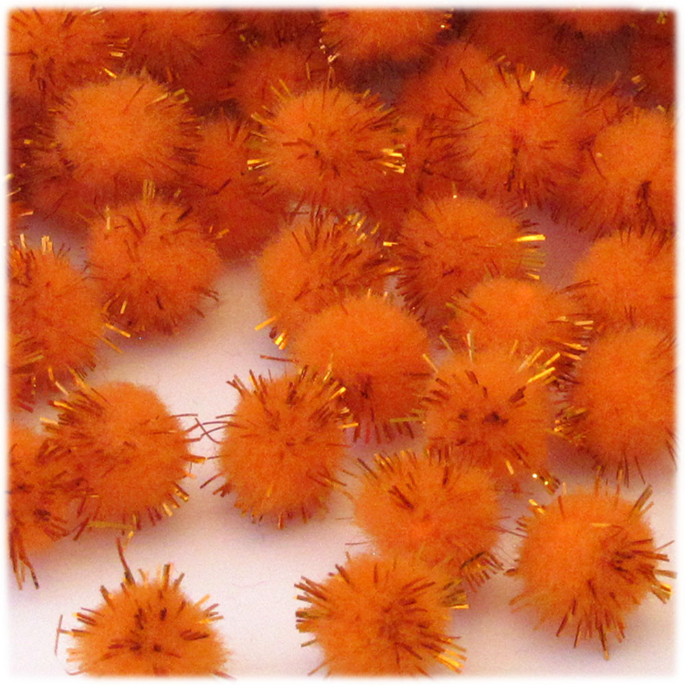 Pom Pom | 25mm- | 10-pc | Orange | Crafts Outlet