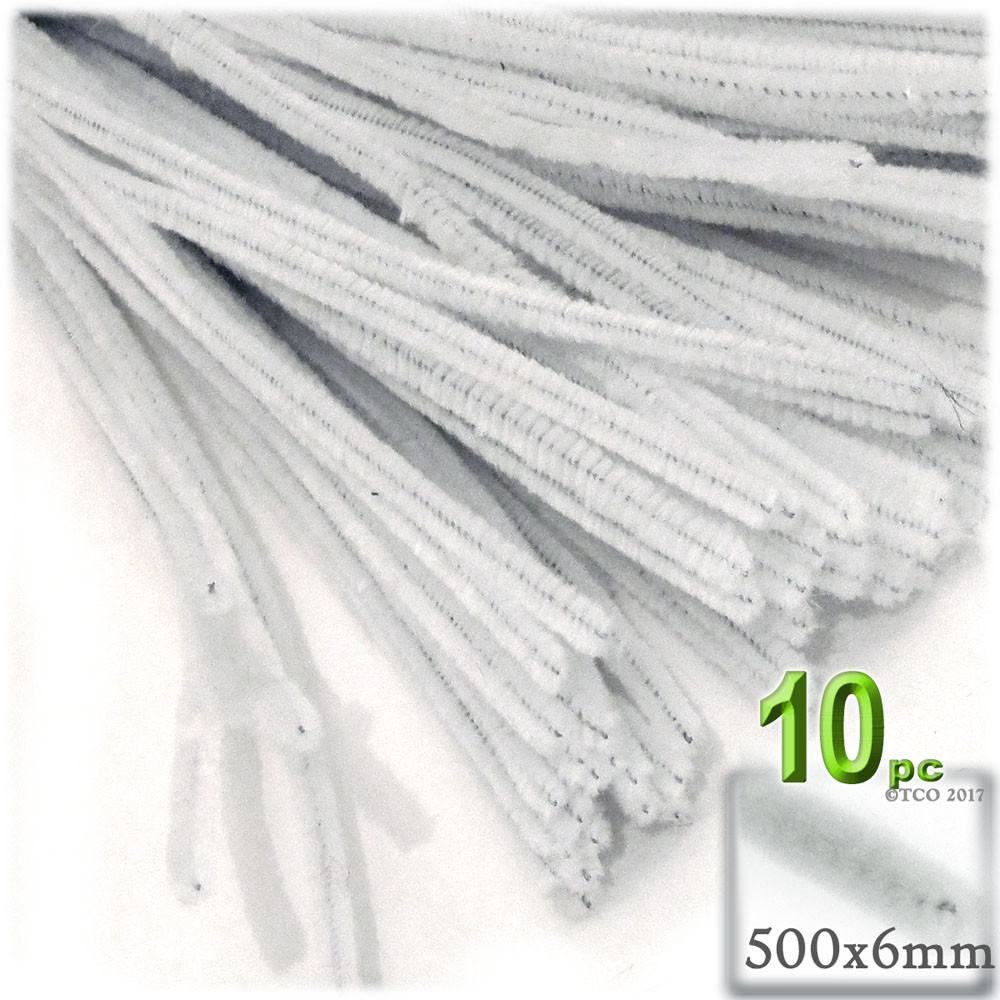 chenille Stems | 20-in | 10-pc | White | Crafts Outlet