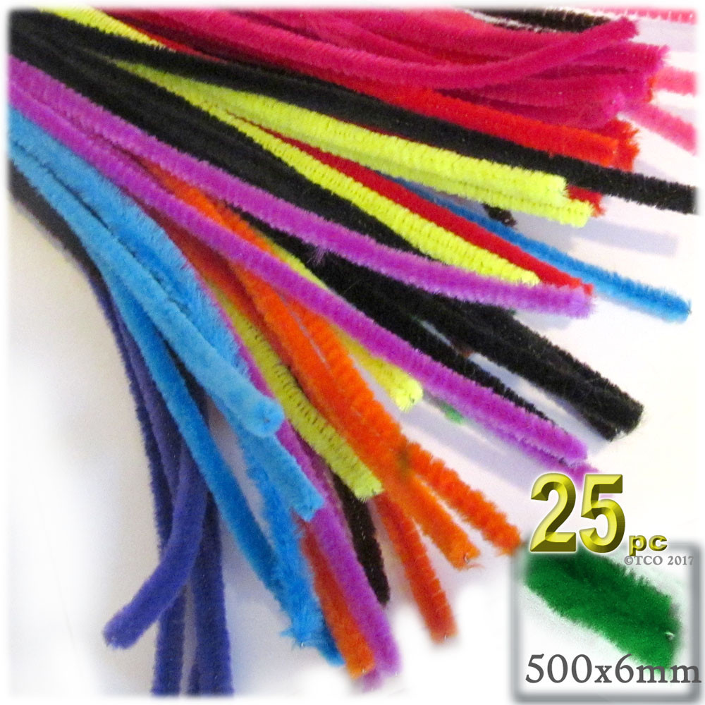 chenille Stems | 20-in | 25-pc | Bright Mix | Crafts Outlet