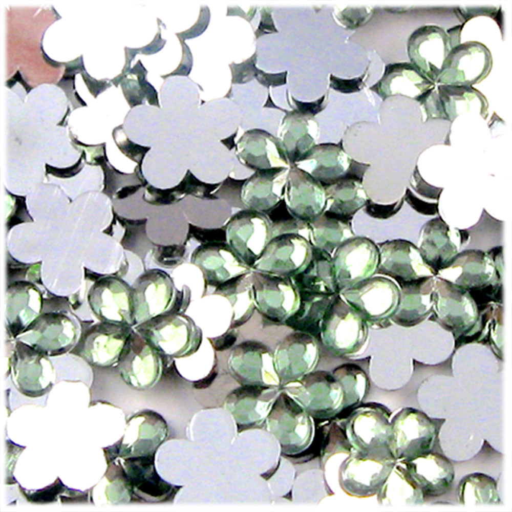 Rhinestones | Flatback | Flower | 20mm | 1,000-pc |Light Green | Crafts ...