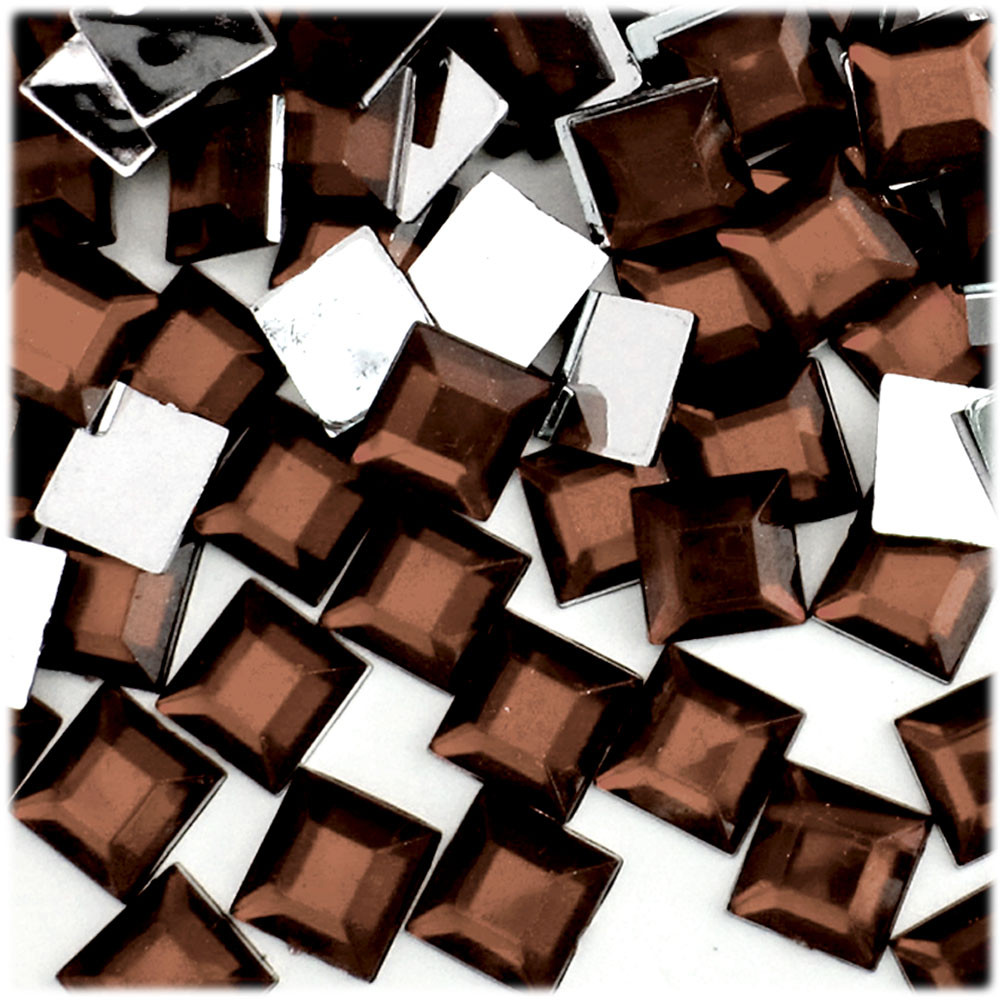 Rhinestones | Flatback | Square | 12mm | 144-pc | Beer Brown | Crafts ...