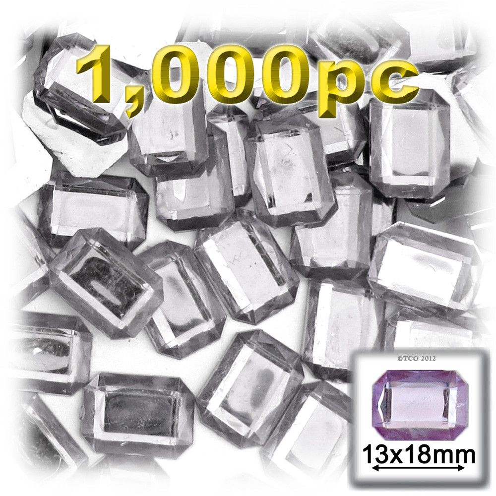 Rhinestones | Flatback | Rectangle | 13x18mm | 1,000-pc | Clear ...