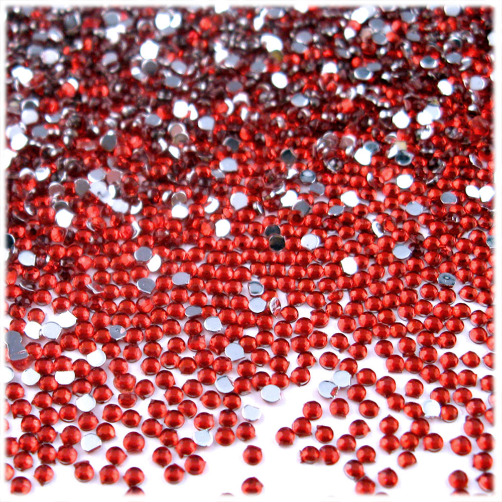 Rhinestones | Flatback | Round | 1.5mm | 10,000-pc | Ruby Red | Crafts ...