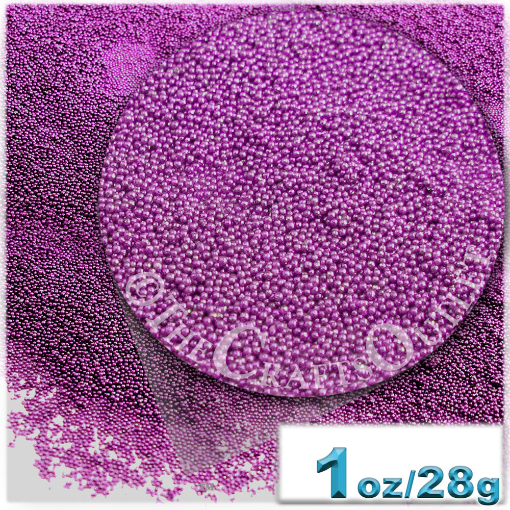 Glass Beads | Microbeads | Opaque | 0.6mm | 1-oz | Bright Lavender ...