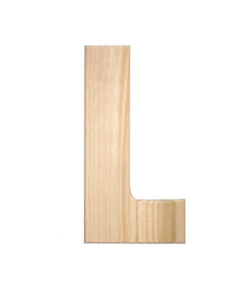 Unfinished Wood | 12-in | 2-in Thick | Letter | Letter L | Crafts Outlet