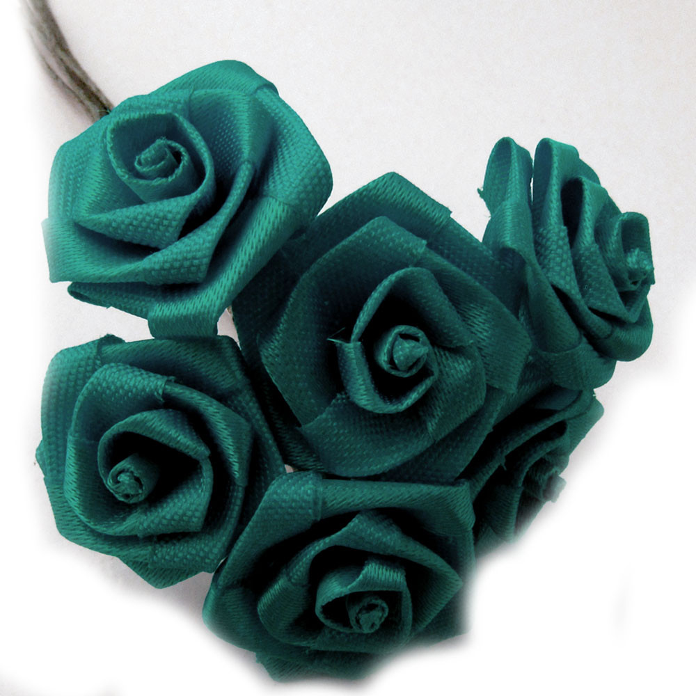 teal artificial rose