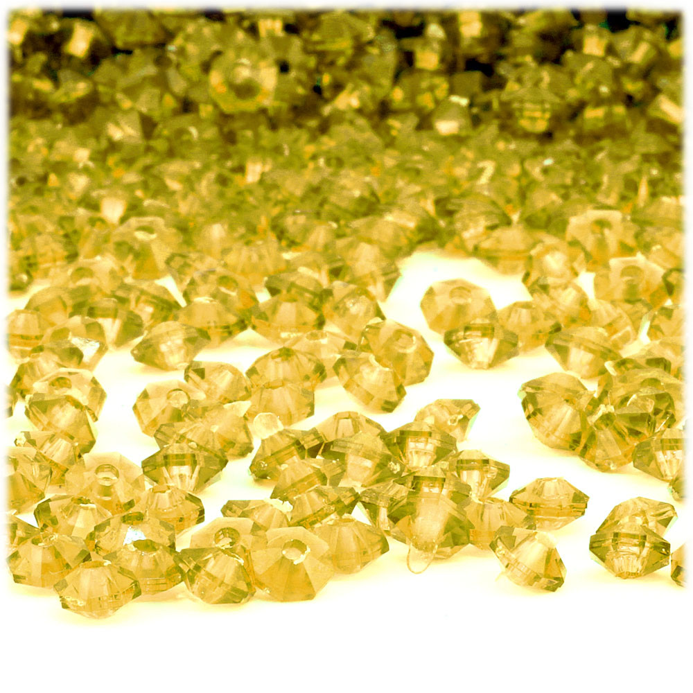 Plastic Rondelle Beads | Transparent | 6mm | 200-pc | Acid Yellow ...