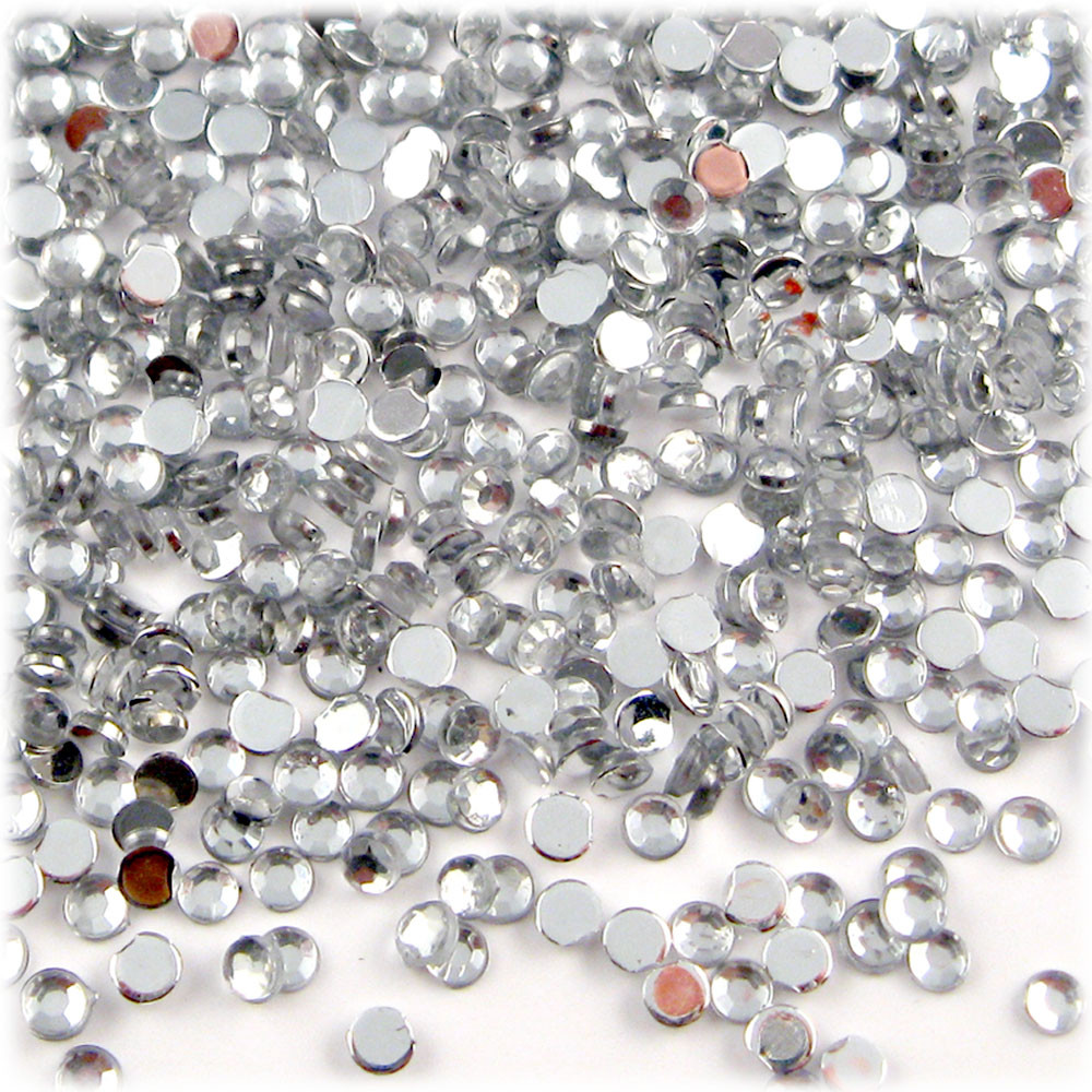 Rhinestones | Flatback | Round | 3mm | 10,000-pc | Clear | Crafts Outlet