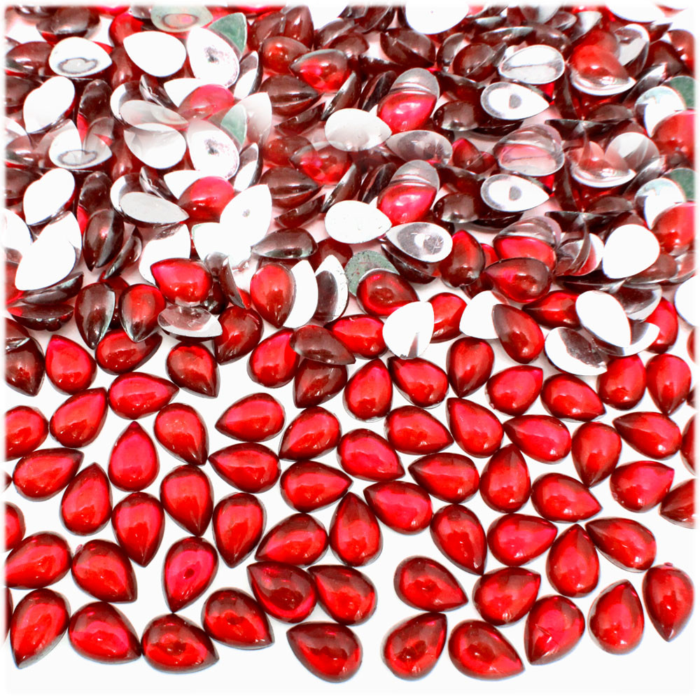 Rhinestones | Flatback | Teardrop | 4x6mm | 288-pc | Ruby Red | Crafts ...