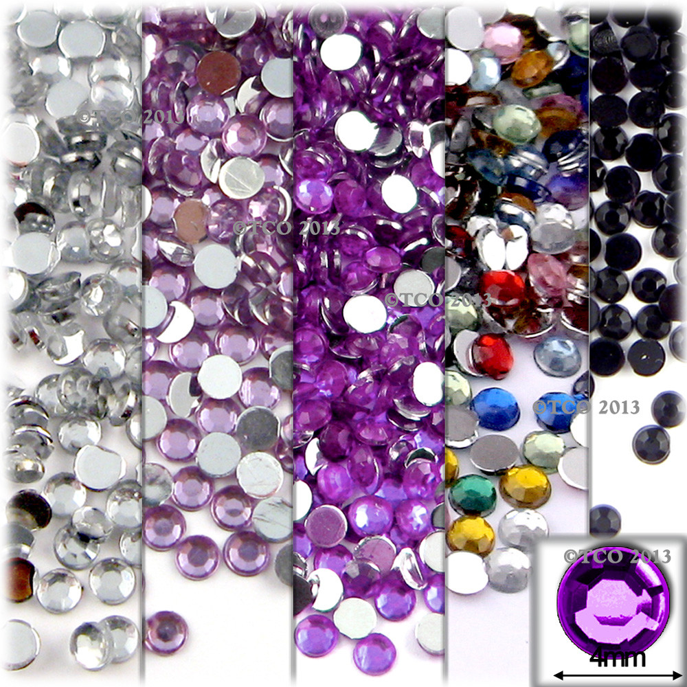5-Pack Set (5X - 288-Piece) | 4mm Rhinestones | Purple Tones