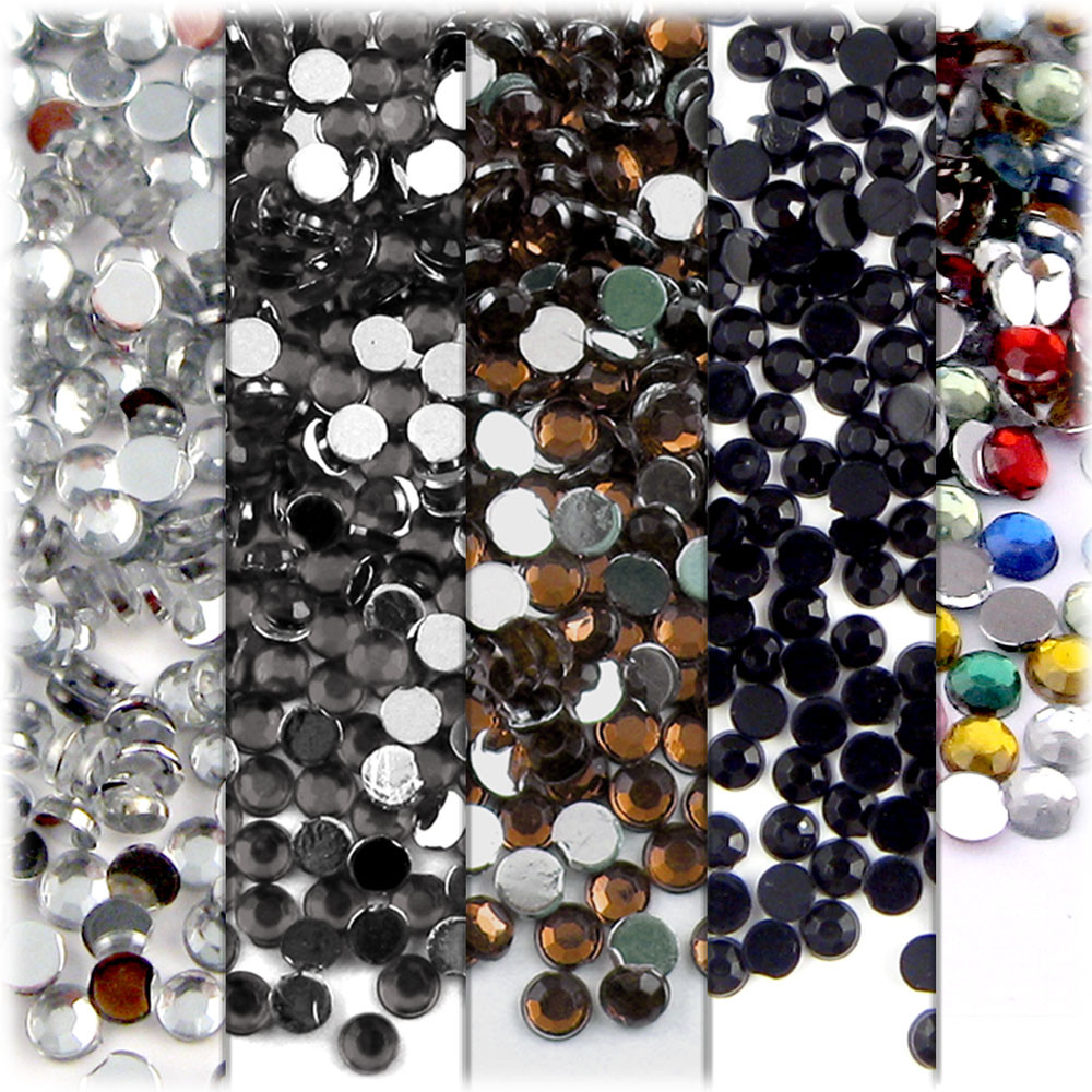 5-Pack Set (5X - 288-Piece) | 4mm Rhinestones | Gray Tones
