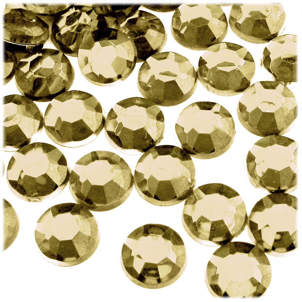 Rhinestones| Flatback| Round| 14mm| 72-pc | Champagne| The Crafts Outlet
