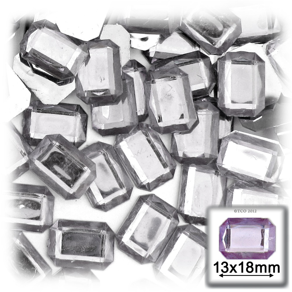 Rhinestones | Flatback | Rectangle | 13x18mm | 144-pc | Clear | Crafts ...