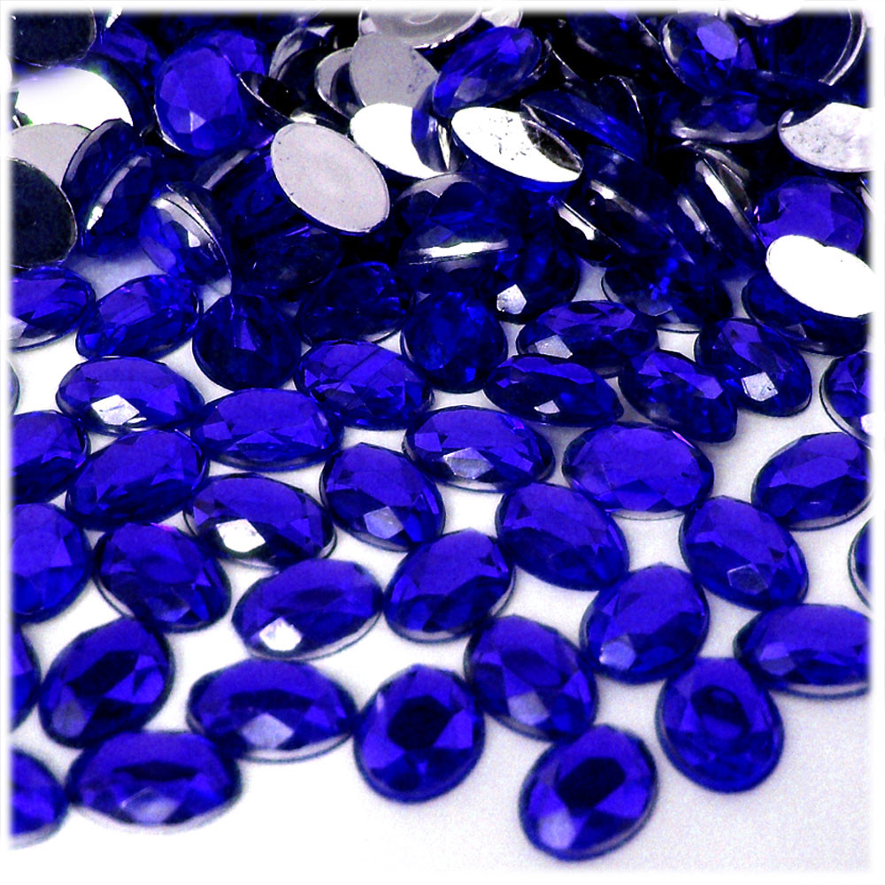 Rhinestones | Flatback | Oval | 10x14mm | 72-pc | Royal Blue | Crafts ...