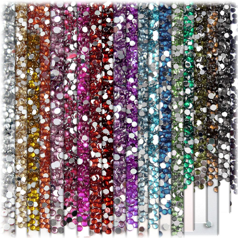 20-Pack Set (20X - 2 |500-Piece) | 2mm Rhinestones | Platinum Master Set