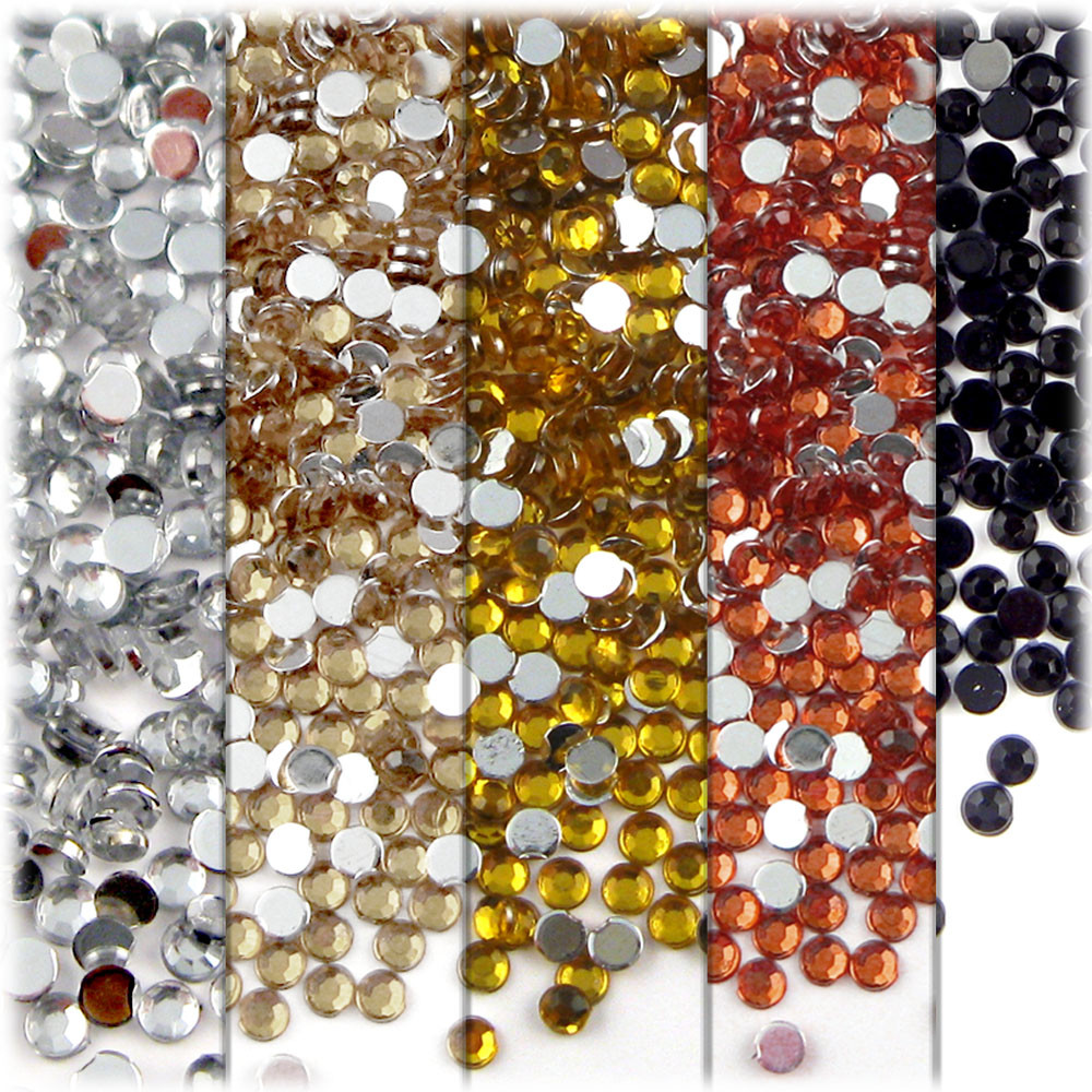 5-Pack Set (5X - 1 |440-Piece) | 3mm Rhinestones | Yellow Tones