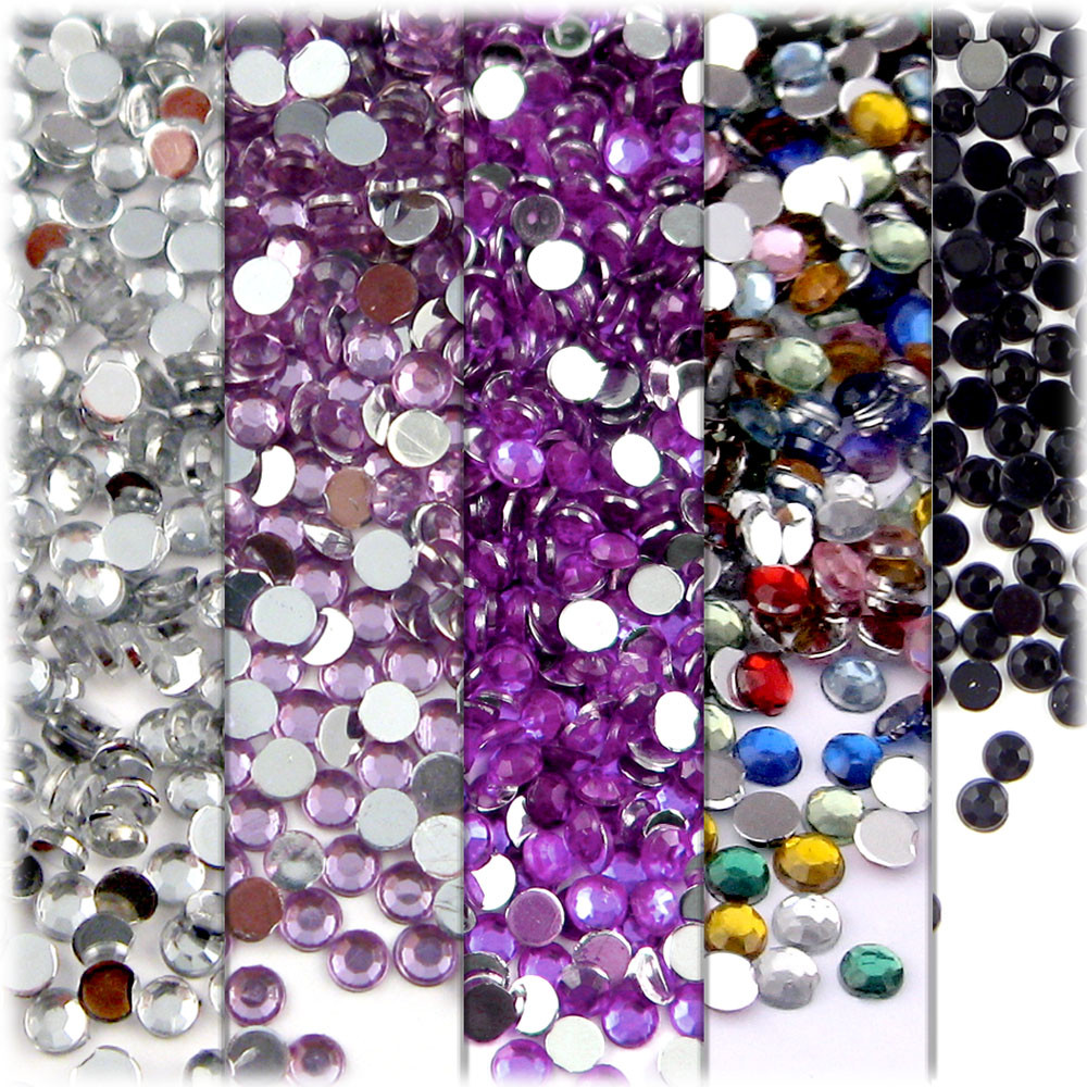 5-Pack Set (5X - 1 |440-Piece) | 3mm Rhinestones | Purple Tones