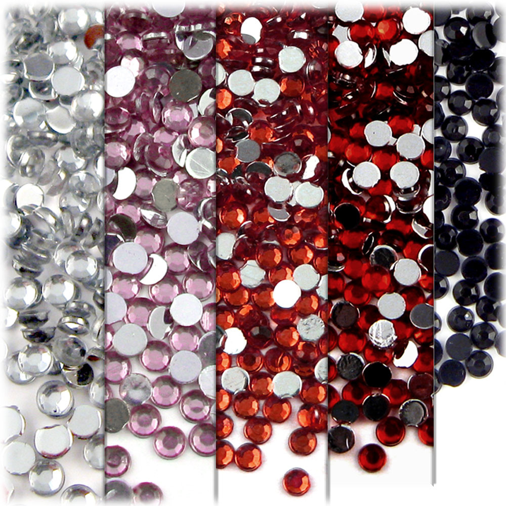 5-Pack Set (5X - 144-Piece) | 6mm Rhinestones | Red Tones 2