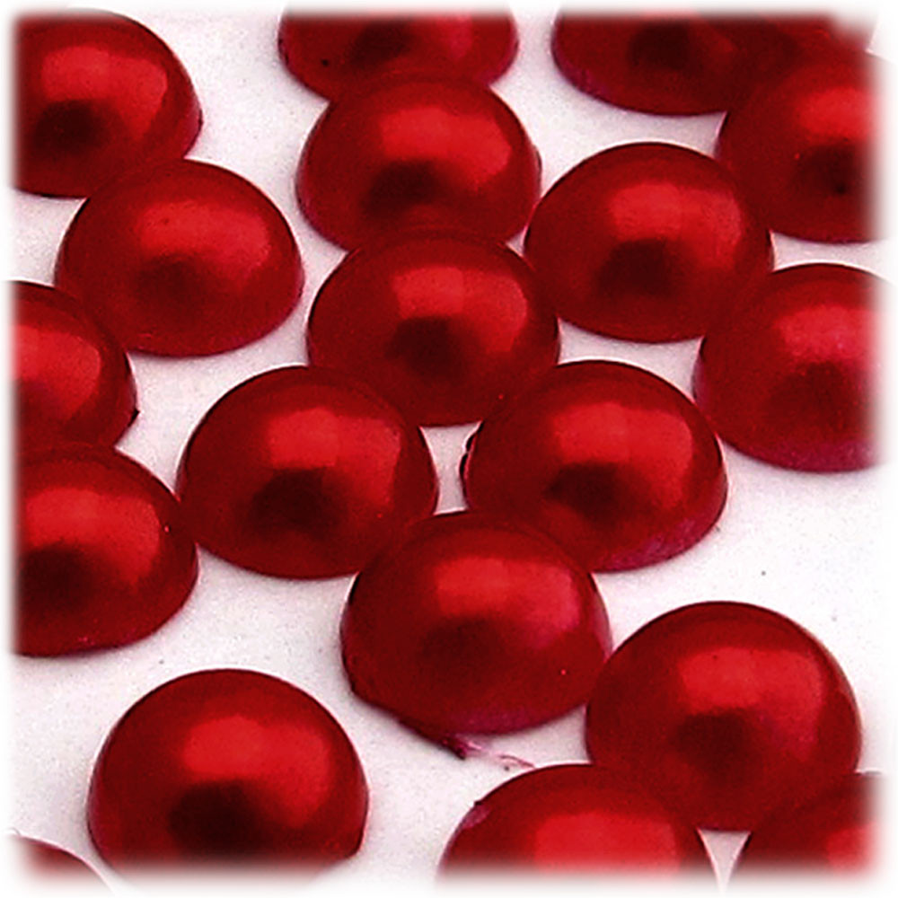 Half Dome Pearl | Plastic beads | 12mm | 1,000-pc | Pearl Red | Crafts ...