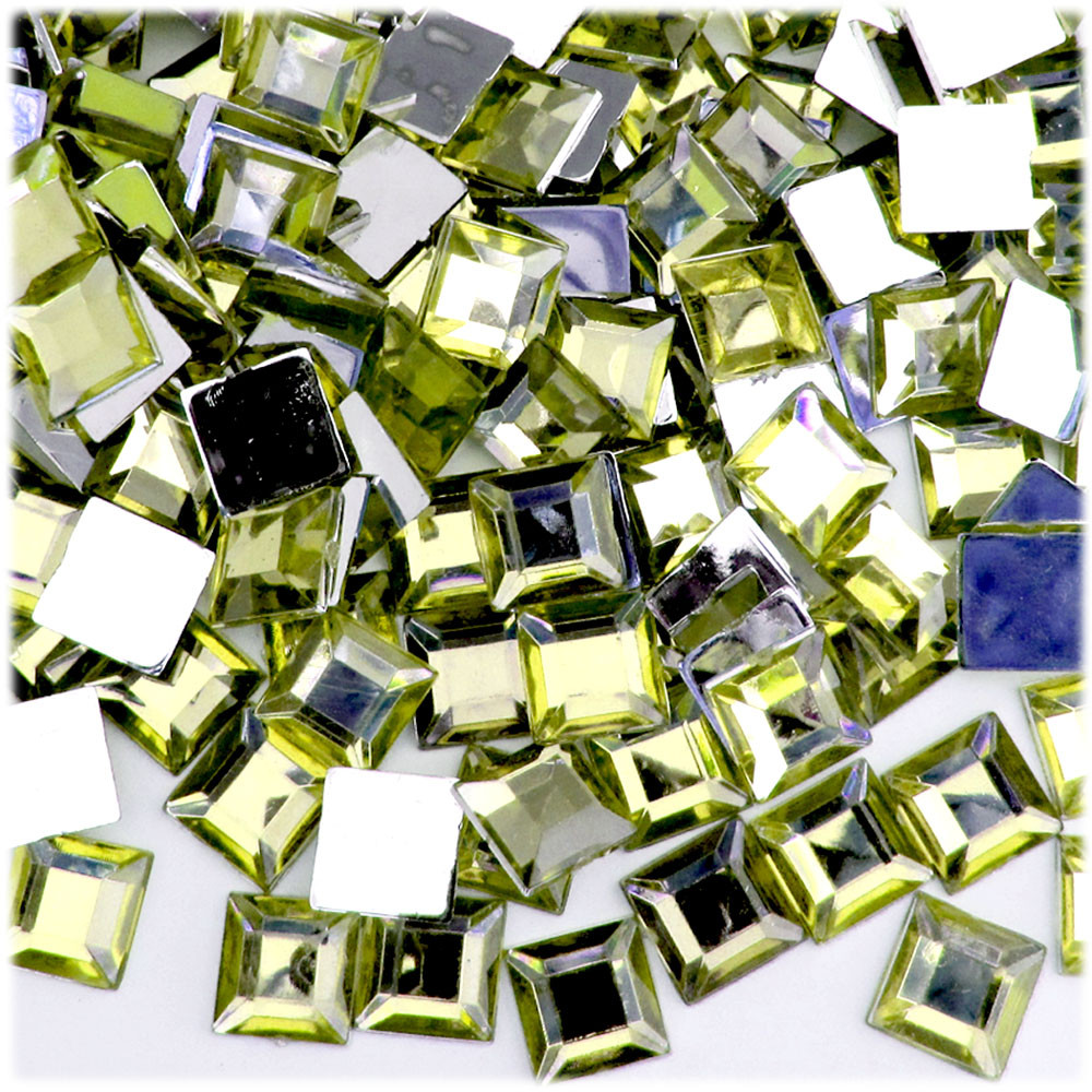 Rhinestones | Flatback | Round | Square | 10mm | 144-pc | Olive Green ...