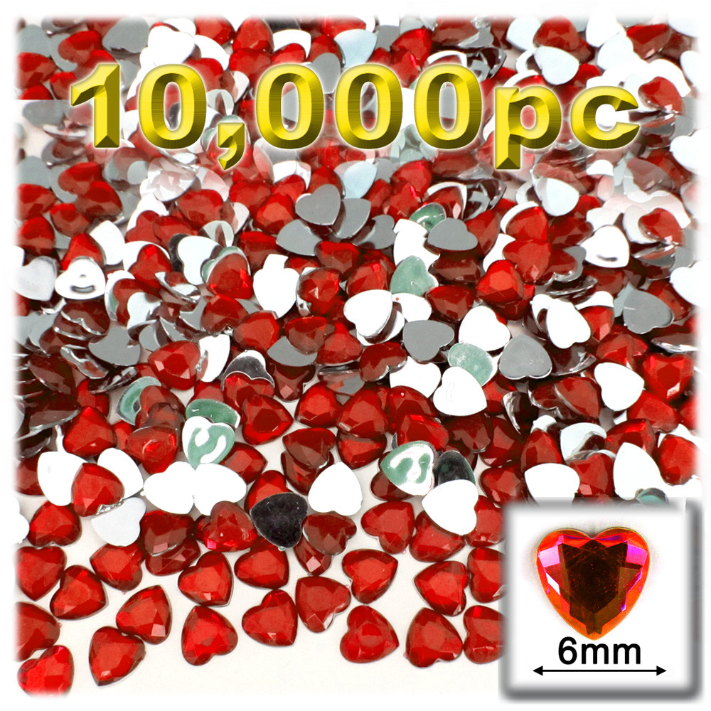 Rhinestones | Flatback | Sqaure | 6mm | 10,000-pc | Ruby Red | Crafts ...