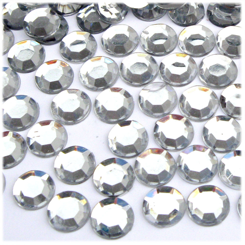 Rhinestones | Flatback | Round | 12mm | 144-pc | Clear | Crafts Outlet