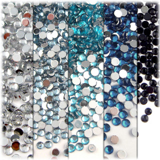 5-Pack Set (5X - 1 |440-Piece) | 3mm Rhinestones | Blue Tones