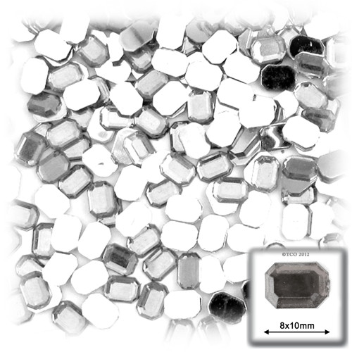 Rhinestones | Flatback | Rectangle | 8x10mm | 144-pc | Hot Pink ...