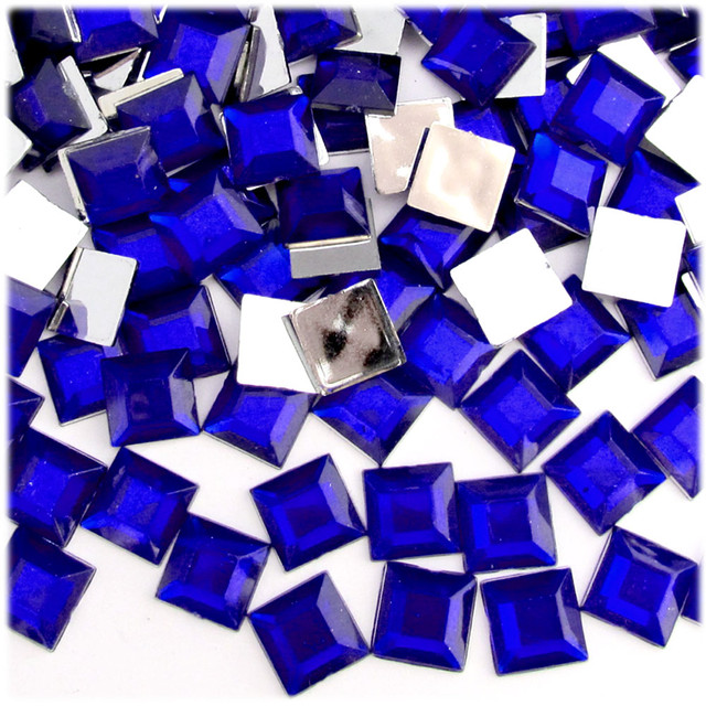 Rhinestones | Flatback | Round | Square | 10mm | 1,000-pc | Royal Blue ...