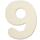 Unfinished Wood | 3-in | 4mm Thick | Number | Number 9 | Crafts Outlet