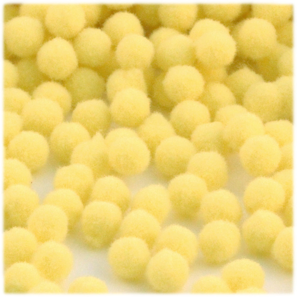 Acrylic Pom Pom | 12mm | 500-pc | Yellow | Crafts Outlet