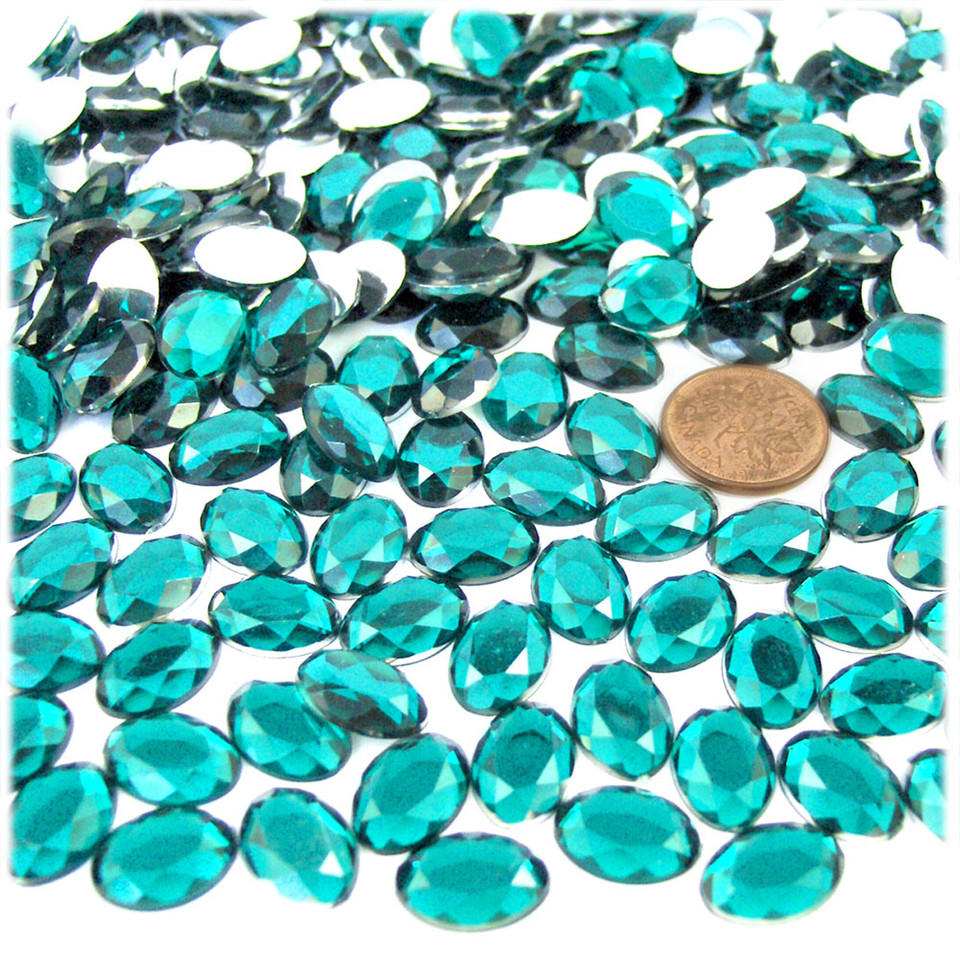 Rhinestones | Flatback | Oval | 10x14mm | 72-pc | Clear | Crafts Outlet