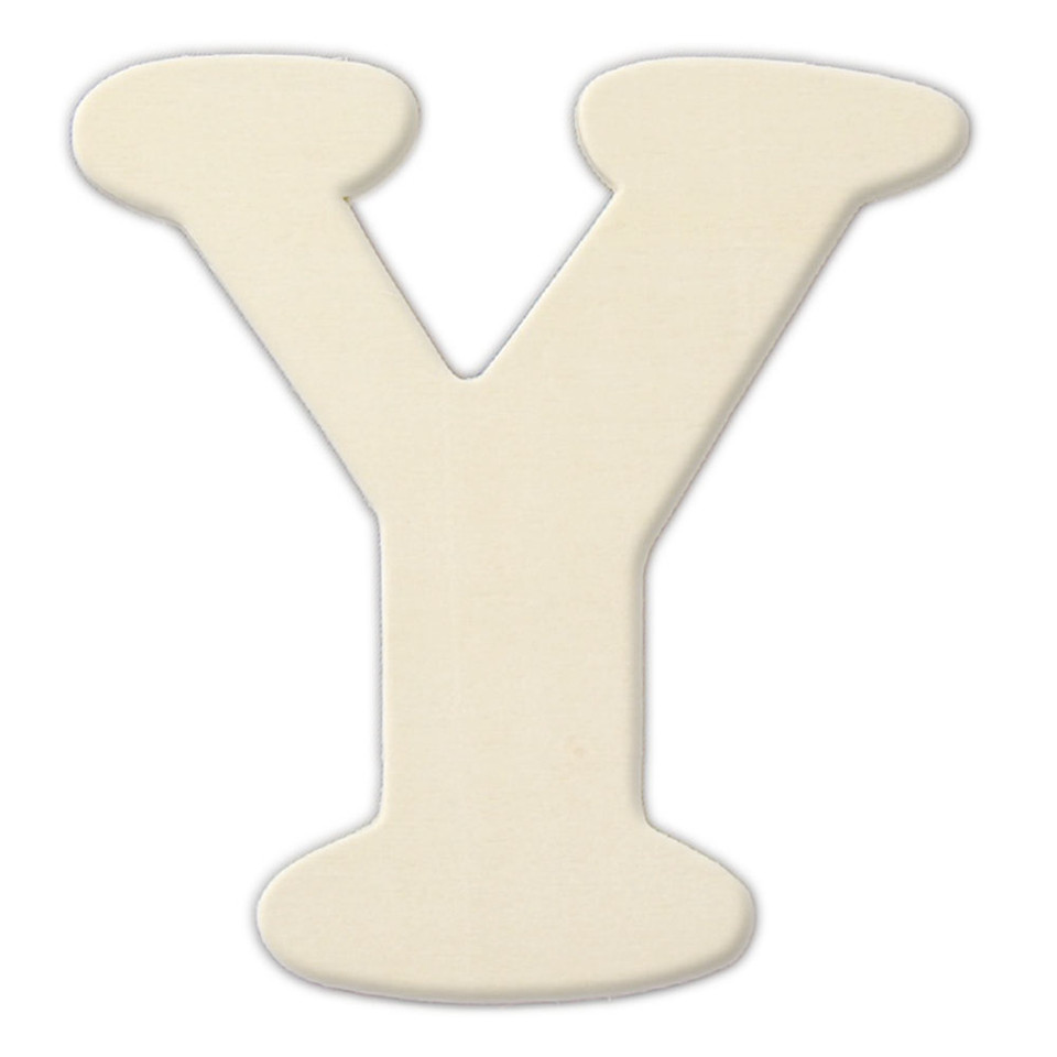 Unfinished Wood | 3-in | 4mm Thick | Letter | Letter Y | Crafts Outlet