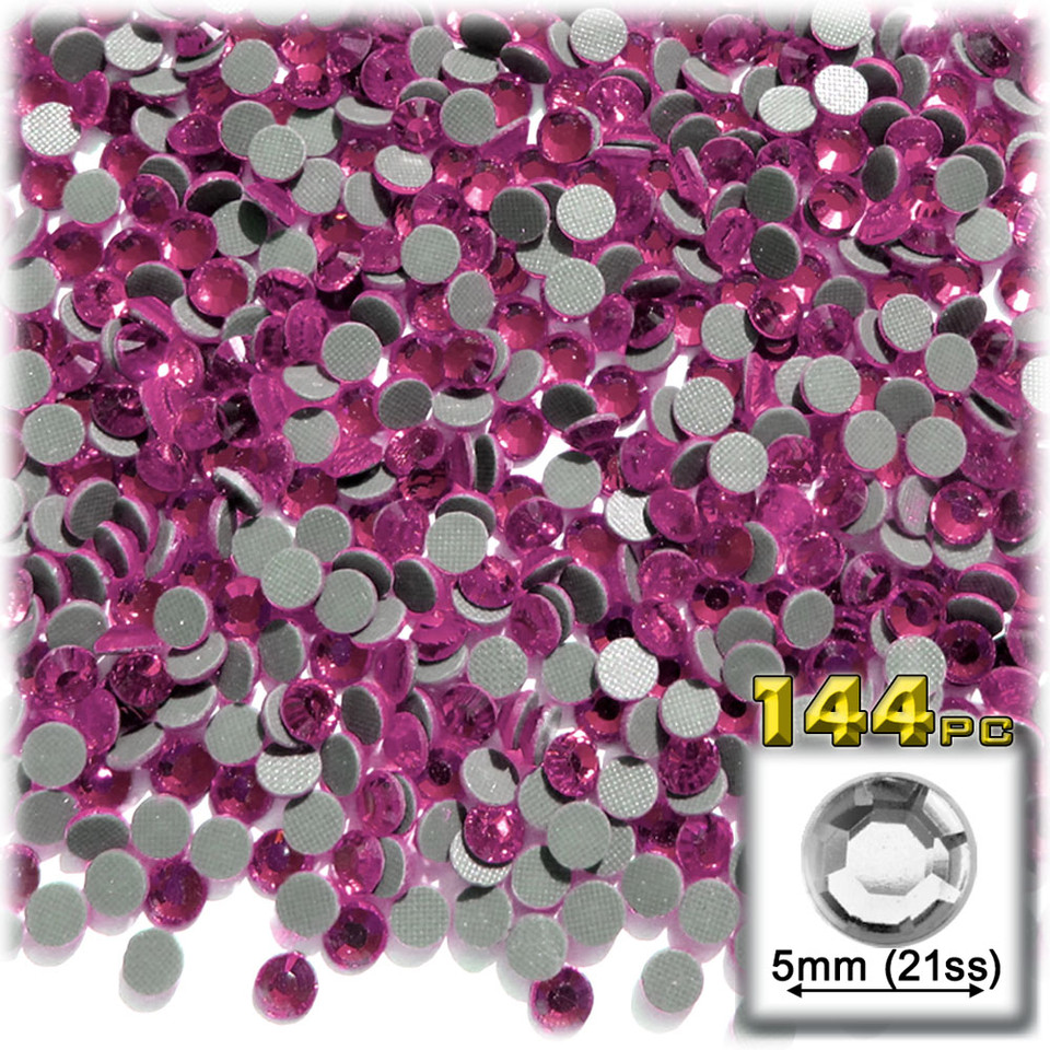 Rhinestones | Hotfix | DMC | Glass Rhinestone | 5mm | 144pc | Hot Pink ...