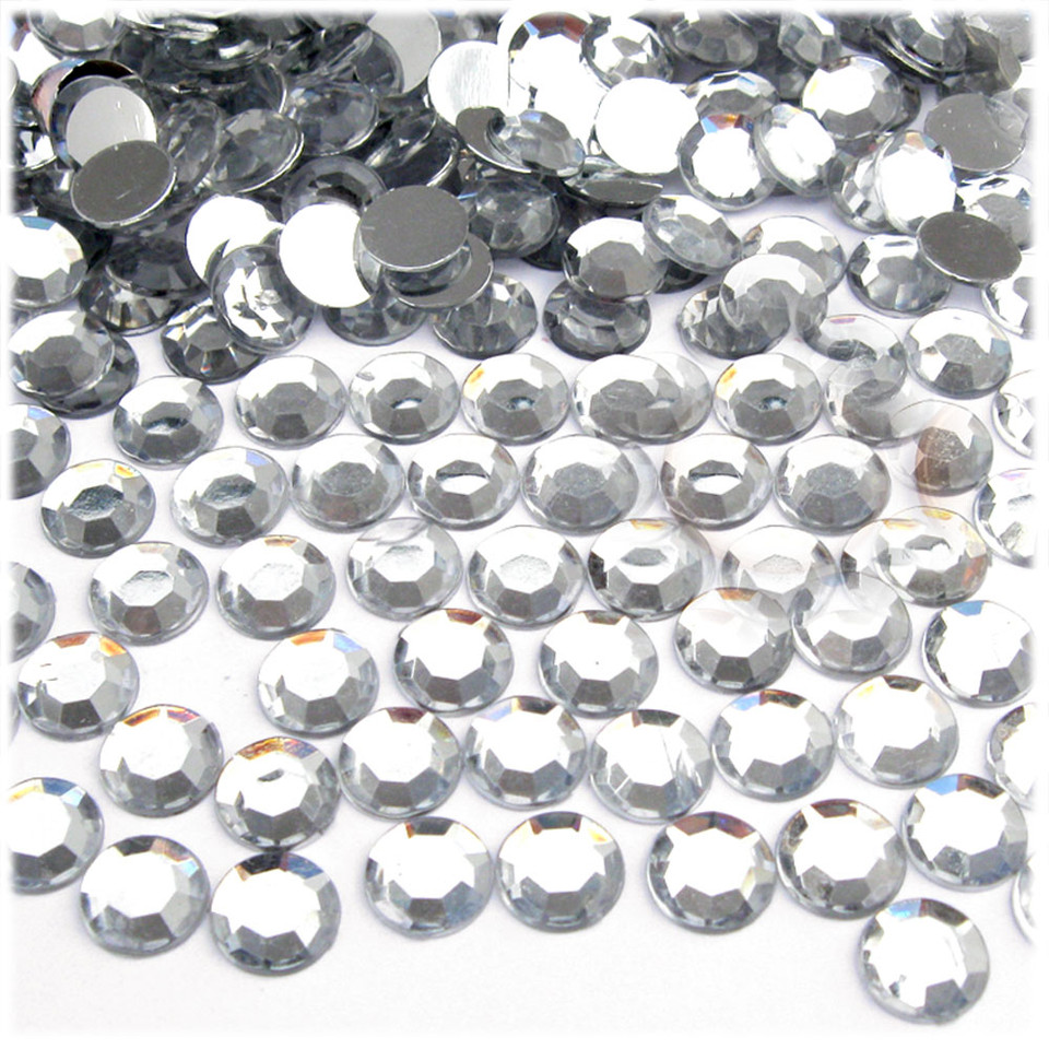 Rhinestones | Flatback | Round | 8mm | 1,000-pc | Clear | Crafts Outlet