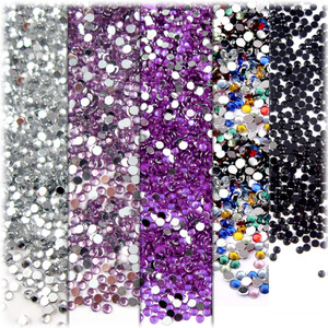 5-Pack Set (5X - 2 |500-Piece) | 2mm Rhinestones | Purple Tones