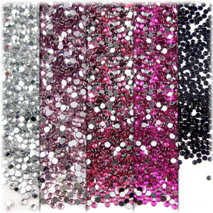 5-Pack Set (5X - 2 |500-Piece) | 2mm Rhinestones | Pink Tones