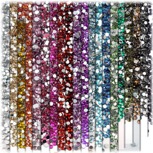 20-Pack Set (20X - 2 |500-Piece) | 2mm Rhinestones | Platinum Master Set