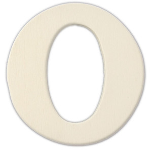 Unfinished Wood | 3-in | 4mm Thick | Letter | Letter O | Crafts Outlet