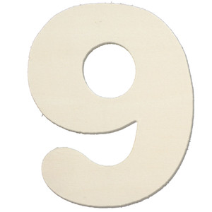 Unfinished Wood | 3-in | 4mm Thick | Number | Number 9 | Crafts Outlet