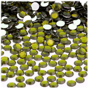 Rhinestones | Flatback | Round | 7mm | 1,000-pc | Olive Green | Crafts ...