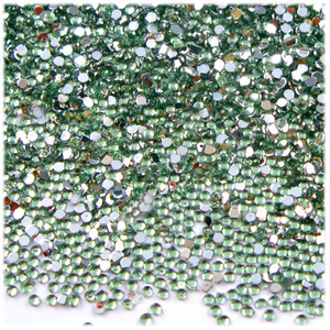 Rhinestones | Flatback | Round | 1.5mm | 10,000-pc | Light Green ...
