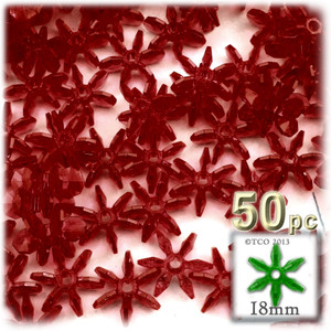 Starflake bead | SnowFlake | Cartwheel | Transparent | 18mm | 50-pc ...
