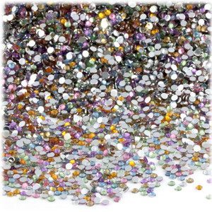 Rhinestones | Flatback | Round | 2mm | 2,500-pc | Pastel Assortment ...